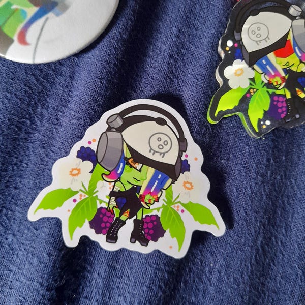 Splatoon + Flowers 2'5 Vinyl Stickers - Etsy