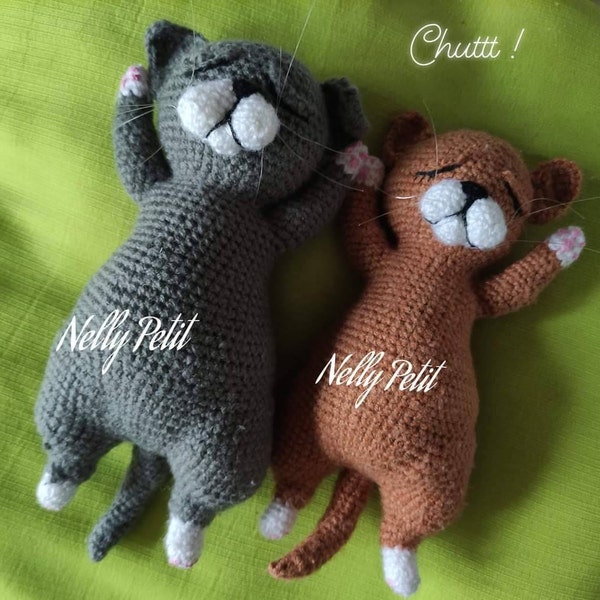 Cat Crochet Pattern, Cat Amigurumi Pattern, Crochet Sleeping Cat ...