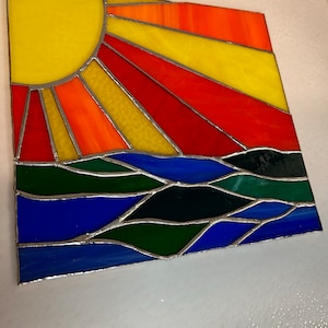 STAINED GLASS PATTERN, Simple Sun Stained Glass Pattern, Digital ...