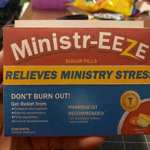 Printable Pastor Gag Gift: Ministr-eeze Box - Etsy