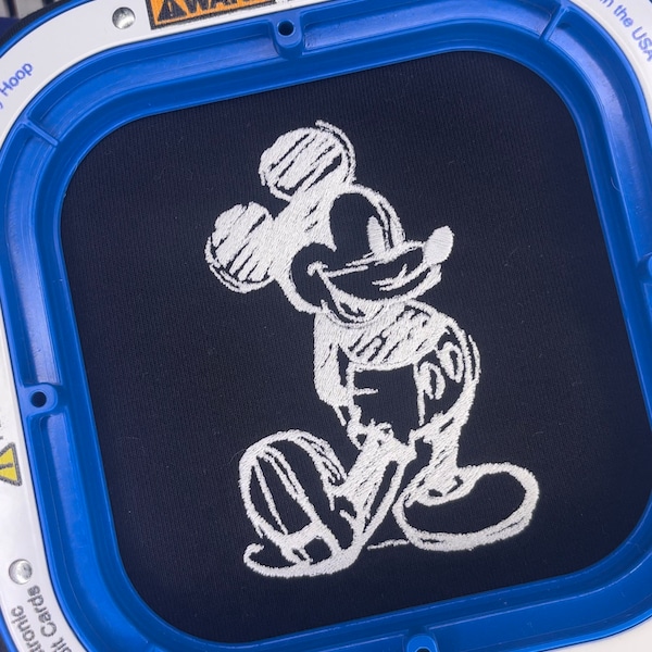 Mini Mouse Outline Embroidery Design Fill Stitch Machine Embroidery ...