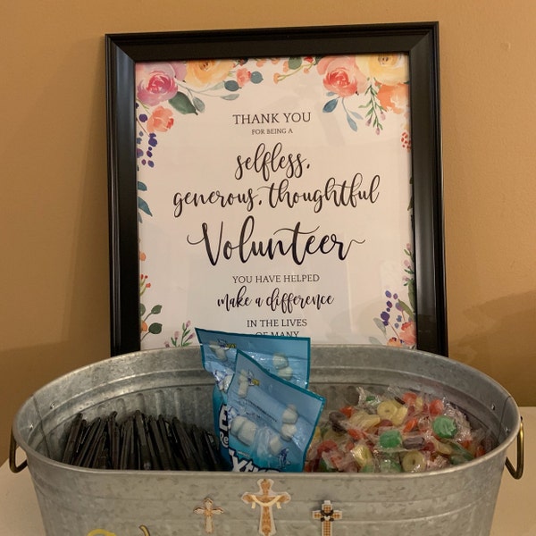 Volunteer Gifts Thank You - Volunteer Appreciation Printable, YOU PRINT ...