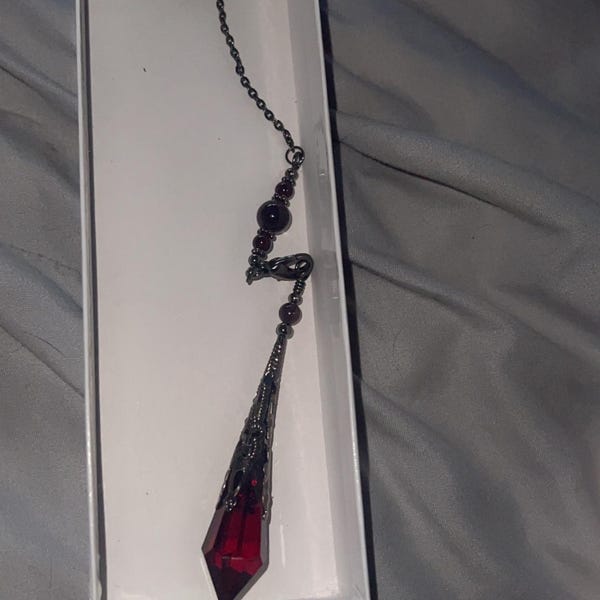 Crystal Pendulum, Smoky Satin Grey Asfour Full Lead Crystal Prism ...