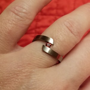 Unique Handmade Titanium Ring With Anodized Inlays. | Etsy