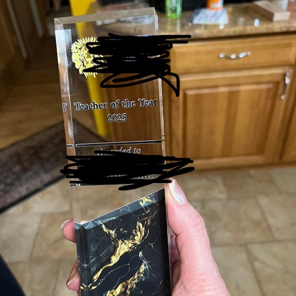 Custom Award Plaque Corporate Trophy Award - Company Anniversary ...