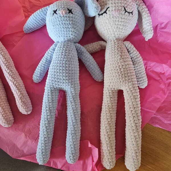 Crochet Bunny Pattern. Classic Long Legged Bunny Toy. Amigurumi Rabbit ...