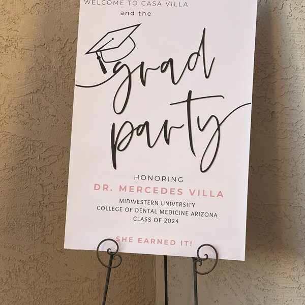 Minimal Grad Sign, Graduation Sign, Graduation Banner, Grad Party ...