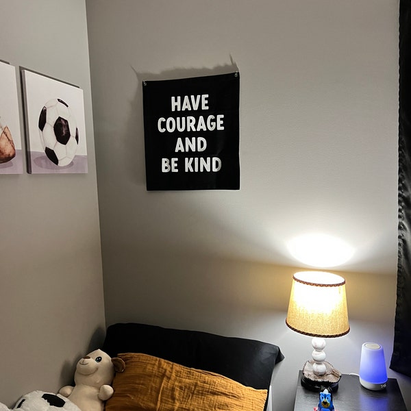 Affirmation Canvas Banner, Modern Christian Home Decor Fabric Flag ...