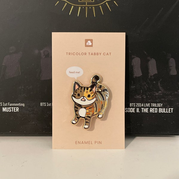 Enamel Pin - Tricolor Tabby Cat - Etsy