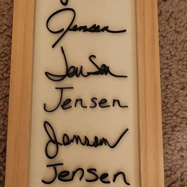 Laser Cut Handwriting Sign: Personalized Memorial Art - Etsy