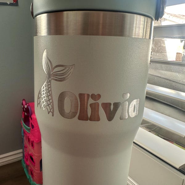 Personalized Laser Engraved Tumbler Cup, Gift for Grandmother, Travel ...
