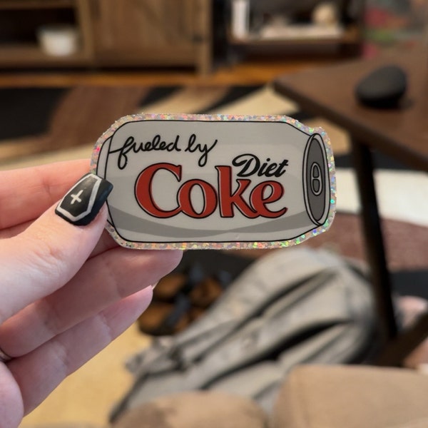 Special Edition GLITTER Fueled by Diet Coke Sticker | Waterproof Vinyl ...