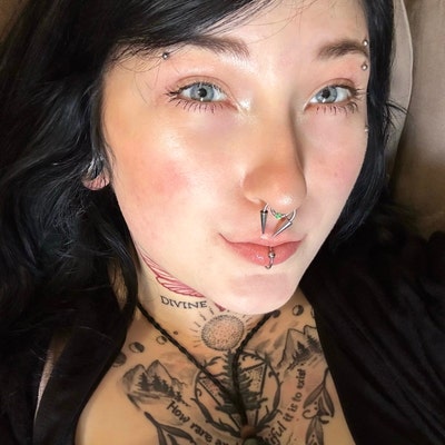 14g Very Long Spiked Septum, 14mm Septum Ring, Long Spiked Septum ...