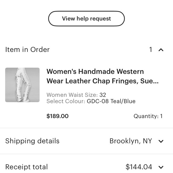 Women Handmade Western Wear Suede Leather Chap Fringes Suede Leather ...