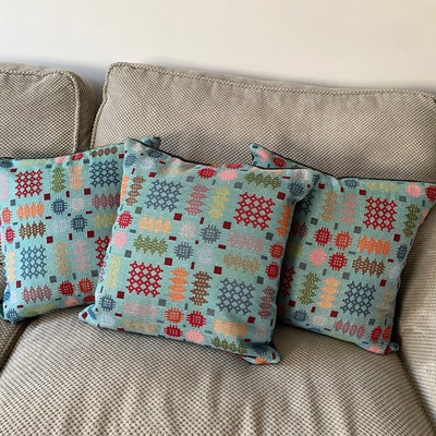 Welsh Blanket Tapestry Cushions - Etsy UK