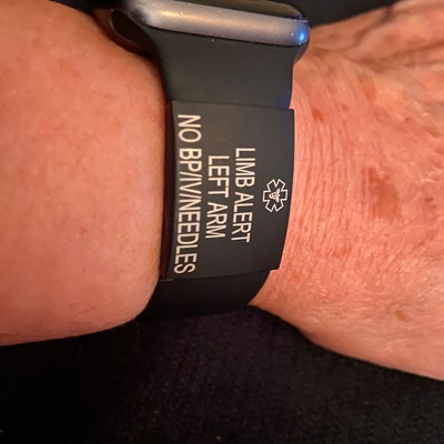 Alert ID Tag for Watch Band, Engraved Apple Watch Safety Plate, Fitness ...