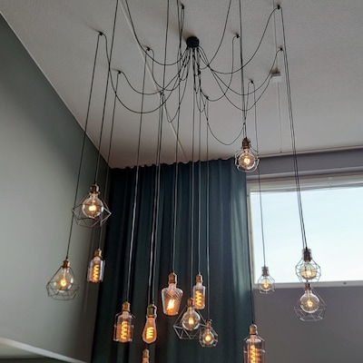 Hemp Rope Pendant Light With Knot Nautical Lighting Manila Rope Lamp ...