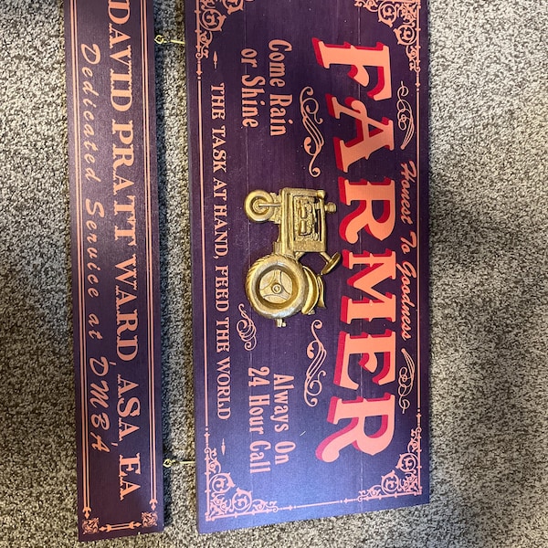 Farmer Wood Sign With Optional Personalization - Etsy