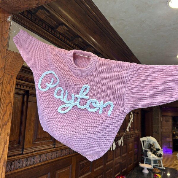 Custom Baby Name Sweater,personalized Knit Baby Sweater With Name,hand ...