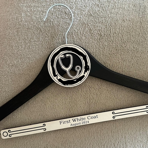 White Coat Hanger, Medical Student Gift, New Doctor Gift, Medical ...
