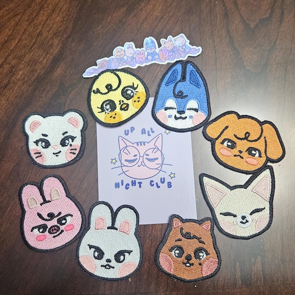 Skzoo Embroidered Iron on Patches. Stray Kids Iron & Sew on Patch ...