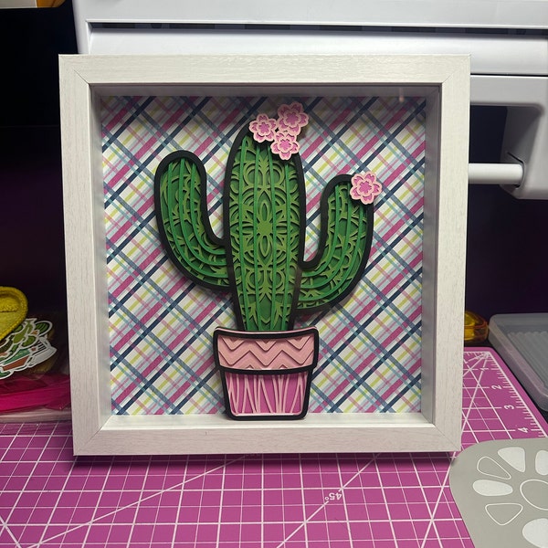 3D Cactus Mandala, Cactus SVG, 3D Mandala Svg, Layered Mandala, Layered ...