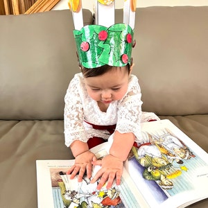 St. Lucia Crown Digital Printable Template St Lucia Day Swedish ...