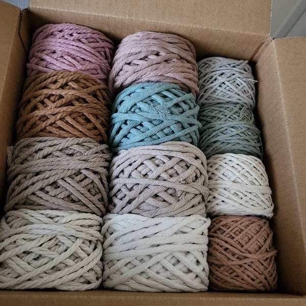 2mm Macrame String/6-pack Bulk String/colouful Warp Thread/cotton Warp ...