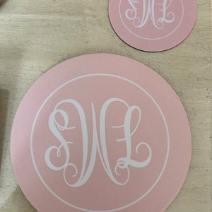 Personalized Mouse Pads Monogrammed Mouse Pad round or Retangle ...