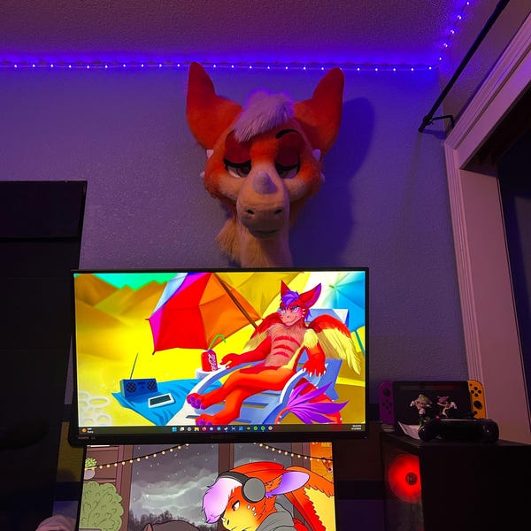 Fursuit Head Wall Mount: Cosplay Headgear Display (10lb Max Load) - Etsy
