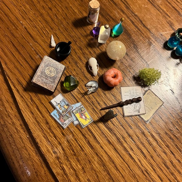 MINIATURE Potion Bottles for Dollhouse or Diorama 1:12 Scale Set of Ten ...