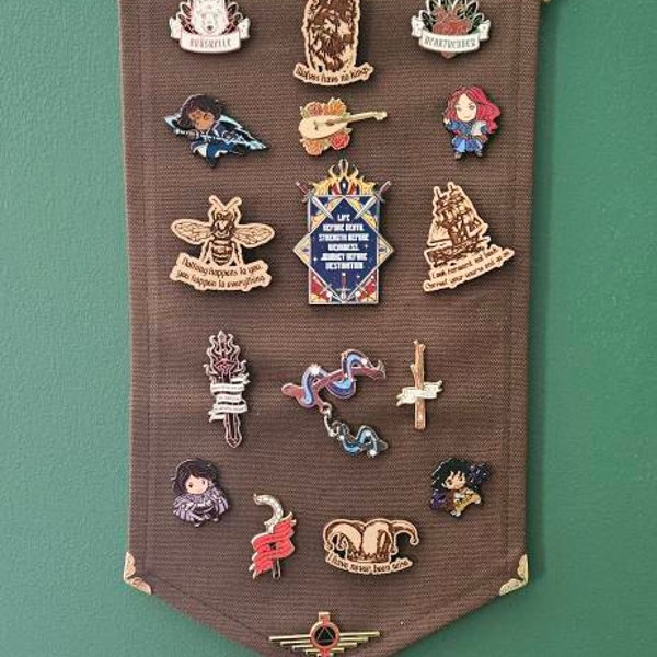 Custom Enamel Pin Collection Canvas Banner, Pin Storage Banner, Pin ...