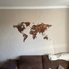 Metal World Map. Patinated Copper Wall Art. Large Copper Map. World Map ...