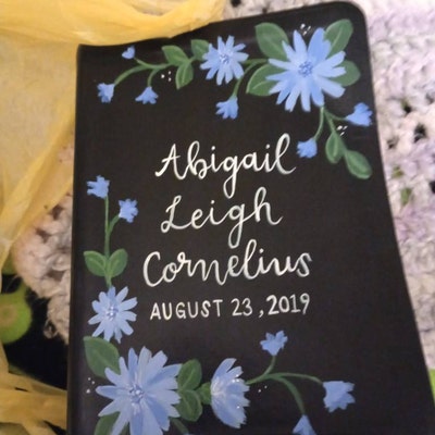 Custom Painted Book of Mormon Jesus White Frame or Floral Boys and ...