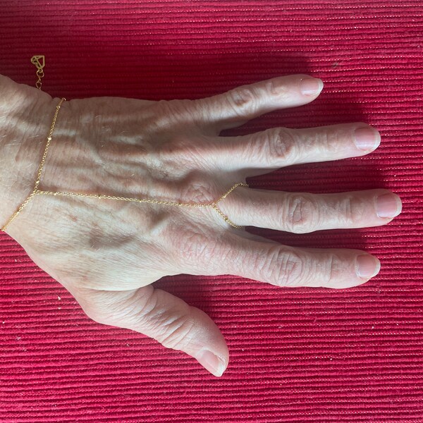 Beaded Hand Chain Bracelet by Caitlyn Minimalist Beaded Hand Jewelry ...