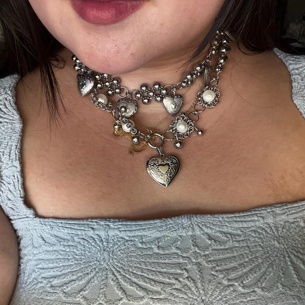 Asymmetrical Heart Clock Locket Necklace - Etsy