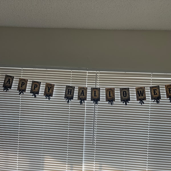 Halloween Banner, Vintage Halloween Decor, Vintage Halloween Garland ...