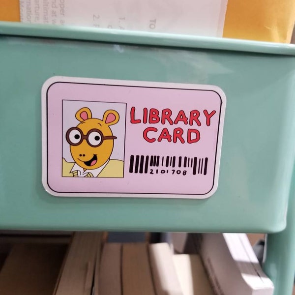 Library Card Book Cart Magnet | Bookish Book Club Gift | Gifts for ...