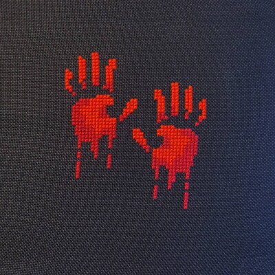 Bloody Handprints Cross Stitch Pattern Horror, Gothic, True Crime ...