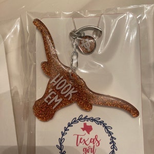 Texas Longhorn Keychain - Etsy