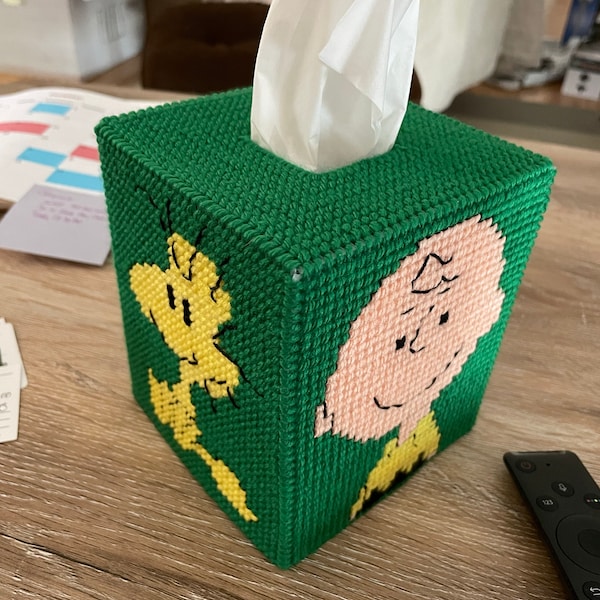 Nintendo Mario Video Game Handmade Plastic Canvas Tissue Box Cover Home ...