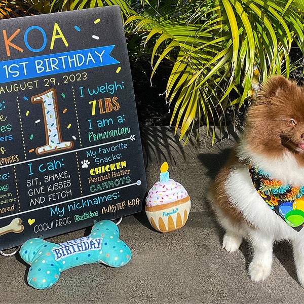 Dog First Birthday Sign, Puppy 1st Birthday Poster, Puppy First ...
