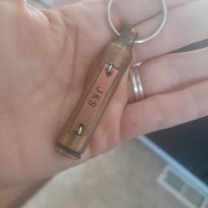 Personalized Recycled Bullet Keychain, Shell Casing Gift for Dad ...