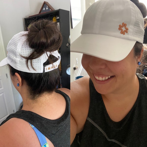 WHITE High Ponytail Cap - UPF50 - X-boyfriend - Women Baseball Cap ...