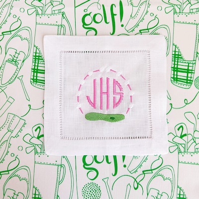 Golf Monogram Frame Preppy Design for Machine Embroidery, 3 Sizes PES ...