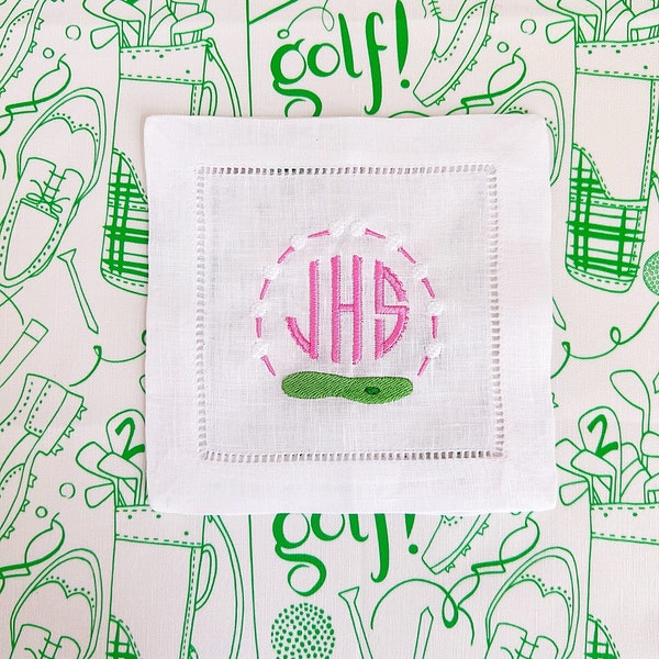 Golf Monogram Frame Preppy Design for Machine Embroidery, 3 Sizes PES ...