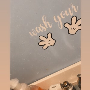Disney Wash Your Hands Decal, Disney Door, Disney Decal, Wash Your ...