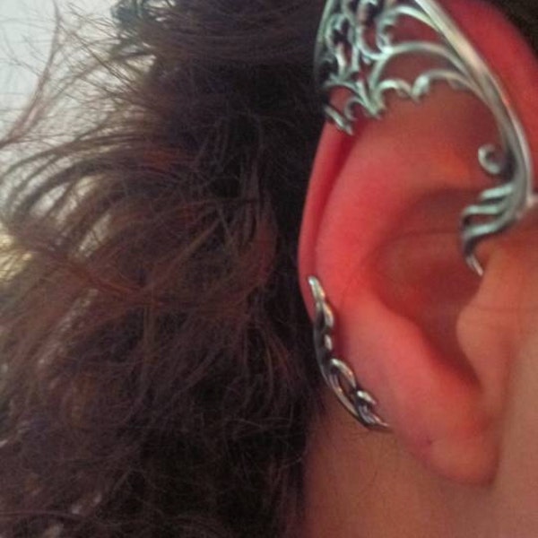 Elf Ears Gothic Earring, No Piercing Ear Cuff, Elf Earring, Single Ear ...