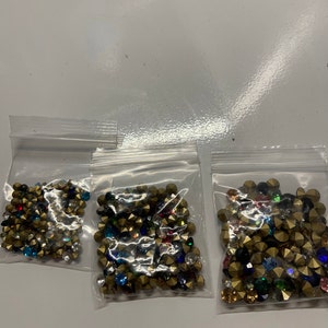 1440pcs Mixed Size Pack Rhinestone Flatback Crystal Glass | Etsy