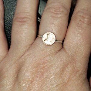 Penny Ring Lucky Penny Ring Copper Penny Penny Stack Ring | Etsy